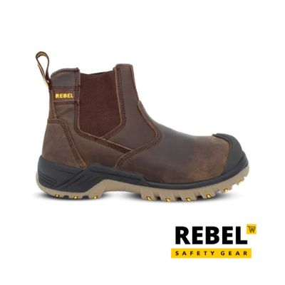 Rebel Crazy Horse Boot Brown - RE652BR - BAYAAN SAFETY WORLD